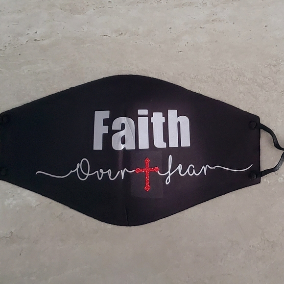 Accessories | Face Mask Faith Over Fear | Poshmark